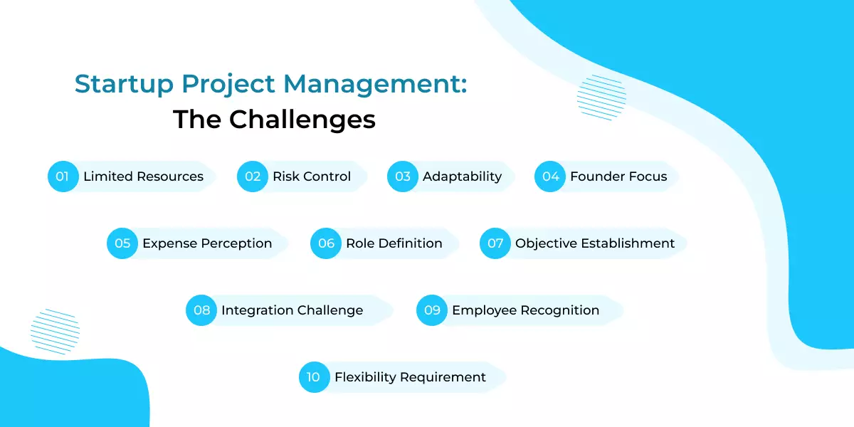 What are the responsibilities of project manager in startup?